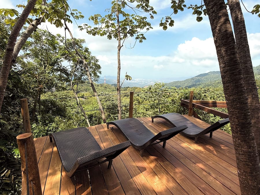 Terraço no piso superior