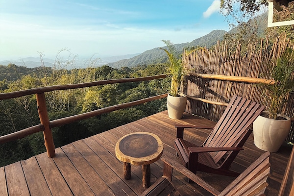 Cabana luxo, vista para o oceano | Terraço/pátio