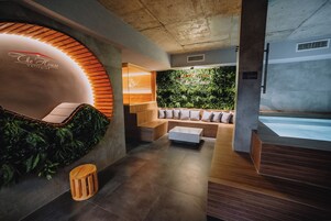 Apartamento, 1 quarto, varanda, vista para o jardim | Sala