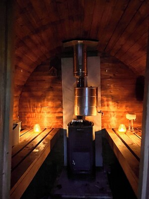 Cabine, 2 quartos, pátio | Sauna