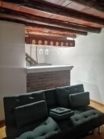 Cabana de Madeira Familiar, vista para o jardim | Sala de estar