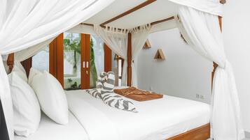 Villa, 2 quartos | Lençóis de algodão egípcio, roupa de alta qualidade, secretária