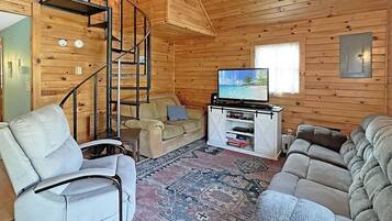 Apartamento em Condomínio Fechado, 1 cama de casal (Beach Daze Cottage) | Sala de estar