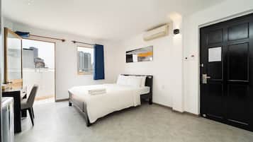Quarto Panorâmico | Roupa de alta qualidade, camas de colchão pillowtop, minibar