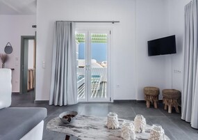 Apartamento conforto, 2 quartos, sacada, vista para o mar | Área de estar