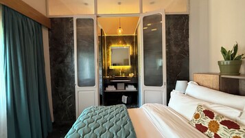 Quarto Duplo Deluxe | Roupa de alta qualidade, edredões de penas 