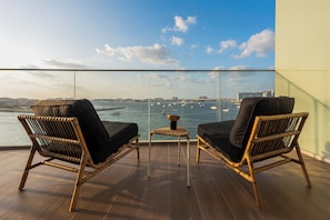 Apartamento de Luxo, vista para a praia | Varanda