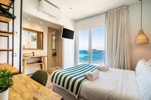 Quarto Duplo Empresarial, vista para o mar | Vista para a praia ou o mar