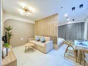 Apartamento urbano, 1 quarto, sacada | Vista do quarto