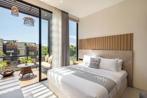 Villa Deluxe, 3 quartos, varanda, vista para o jardim | Berços/camas para crianças, camas desdobráveis, Wi-fi grátis 