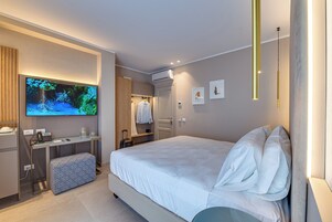 Quarto Duplo Deluxe | Cofre no quarto, cortinas/cortinados opacos, quartos insonorizados 