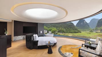 Suite Premier (Sky View, Outdoor Private Pool) | Roupa de alta qualidade, edredões de penas
