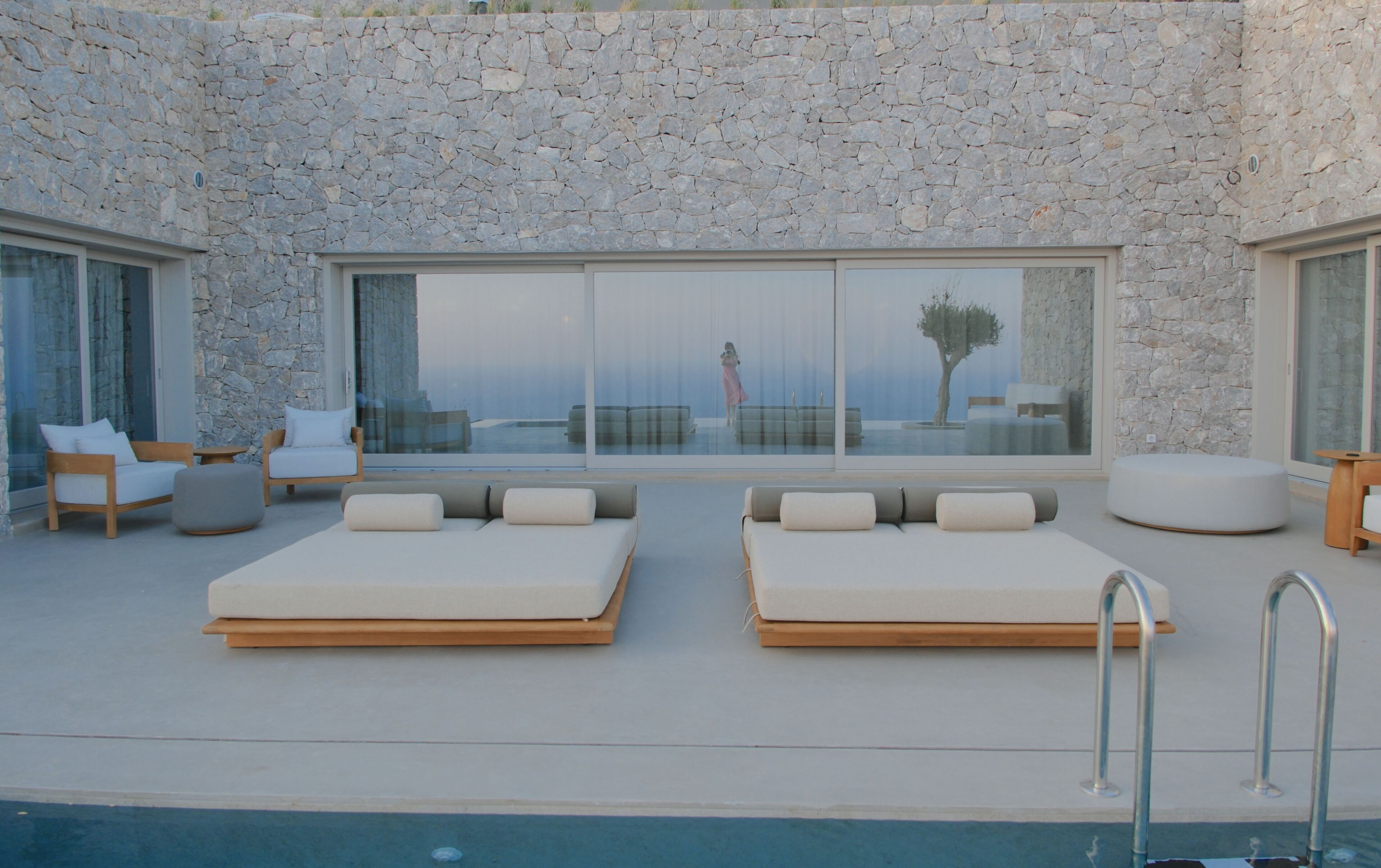 Vila, 2 quartos, piscina particular, vista para o mar | Terraço/pátio