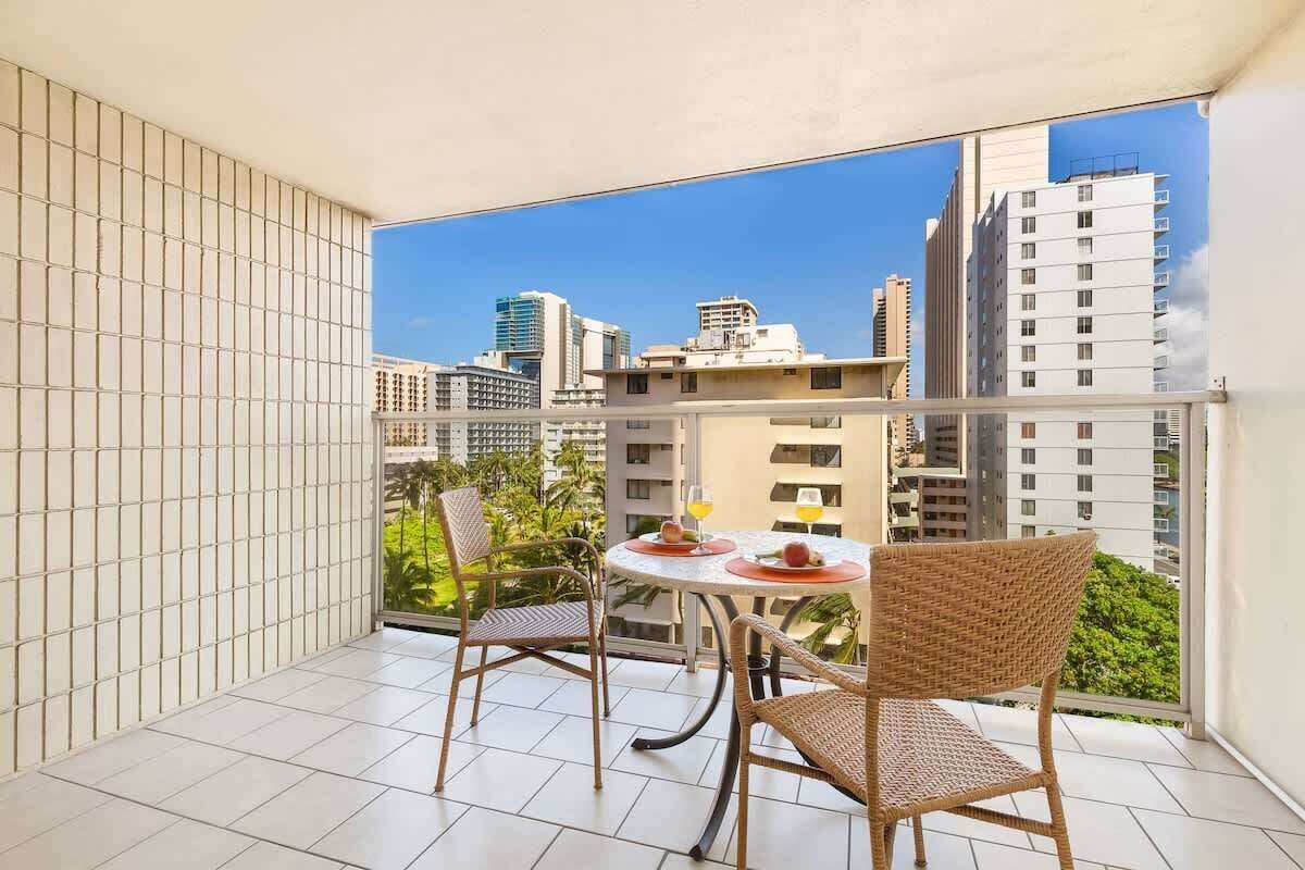 Apartamento (1 Bedroom) | Vista da varanda