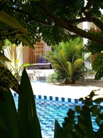 Quarto Duplo Deluxe, vista para a piscina | Terraço/pátio interior