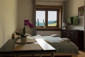 Apartamento Clássico, casa de banho privativa, vista para a montanha | Secretária, secretária adequada para computadores portáteis 