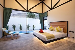 Villa Design, 3 quartos, piscina privativa, vista para a piscina | 3 quartos, berços/camas para crianças grátis, Wi-fi grátis 