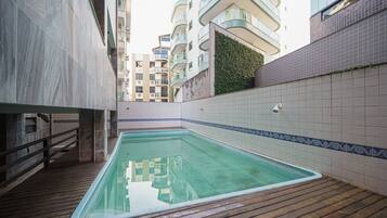 Apartamento Deluxe, 3 quartos, ar condicionado, vista para o mar | Piscina | Piscina exterior