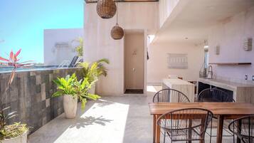 Terraço no piso superior