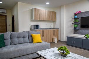 Estúdio Comfort, 1 cama de casal, ar condicionado, vista para o oceano | Comodidade do quarto