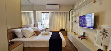 Apartamento standard | 1 quarto, Wi-Fi de cortesia, roupa de cama