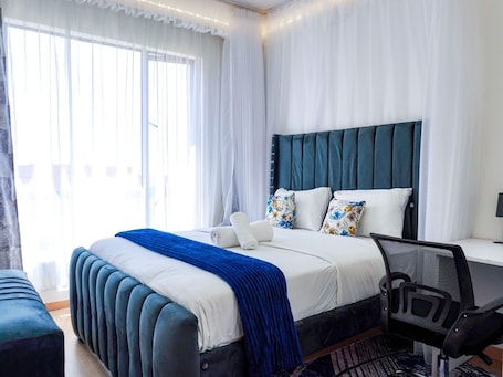 Apartamento Comfort, varanda, Vista para a cidade | 1 quarto, Wi-fi grátis . Lux Suites Riara One Residency Kilimani