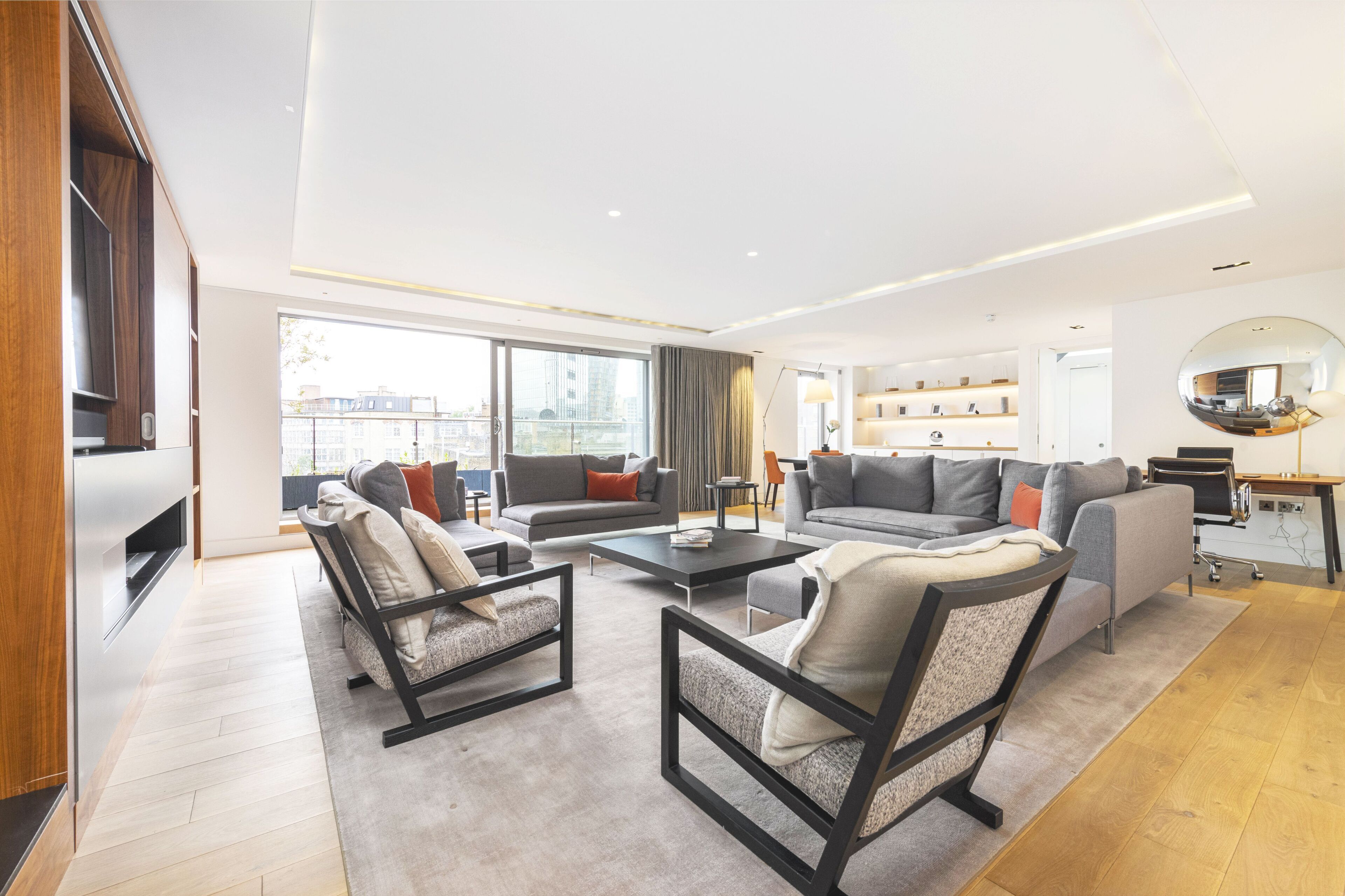 Penthouse, varanda, Vista para a cidade | Sala de estar