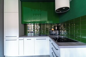 Estúdio Comfort, varanda, Vista para a cidade | Cozinha privada