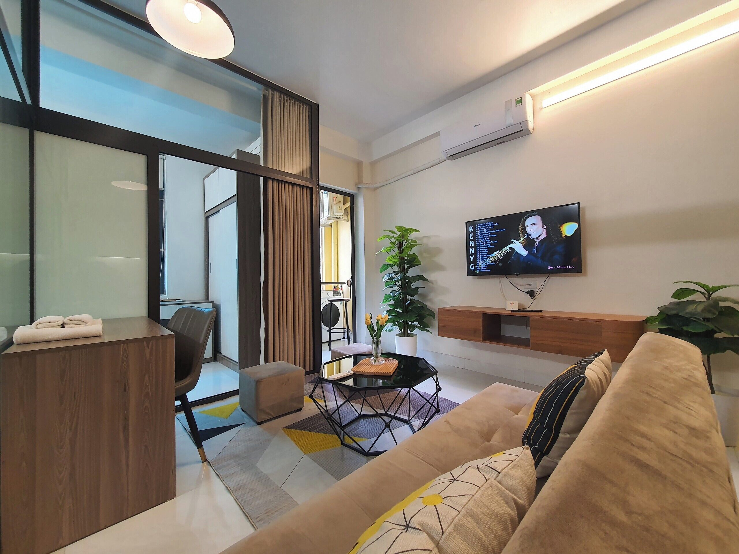 Apartamento Deluxe, 2 quartos, cozinha | Secretária, ferro/tábua de engomar, Wi-fi grátis 