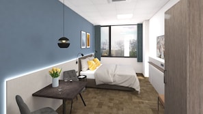 Quarto Standard, 1 cama king-size e sofá-cama | Minibar, secretária adequada para computadores portáteis