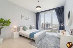 Apartamento de Luxo, Vista para a cidade | 2 quartos, ferro/tábua de engomar, Wi-fi grátis 