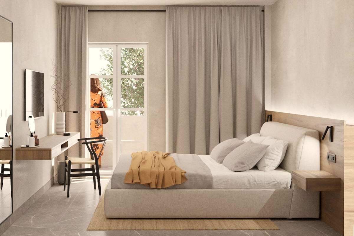 Quarto Duplo Superior, vista para o jardim | Wi-fi grátis, roupa de cama fornecida