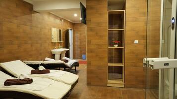 Massagens musculares profundas, massagens suecas, 2 salas de tratamento