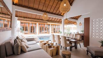 Vila clássica, 3 quartos, piscina particular | Sala de estar