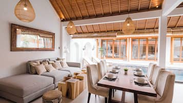 Vila clássica, 3 quartos, piscina particular | Sala de estar