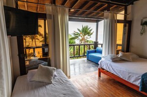 Quarto Familiar, vista para o mar | Wi-fi grátis 