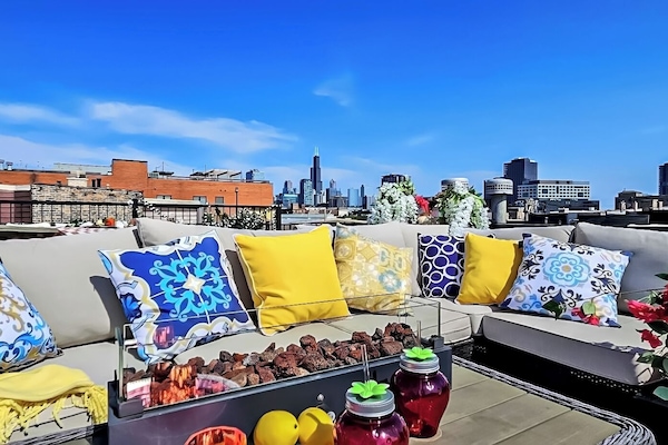 Casa de Férias Design, 3 quartos, cozinha, Vista para a cidade | Terraço/pátio interior