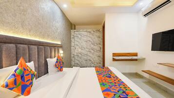 Lençóis de algodão egípcio, roupa de alta qualidade, cofre no quarto