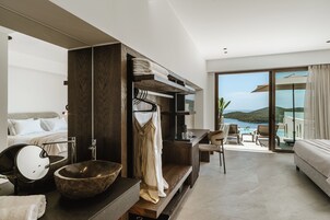 Quarto casal premium, vista para o mar | Roupas de cama de algodão egípcio, roupas de cama premium