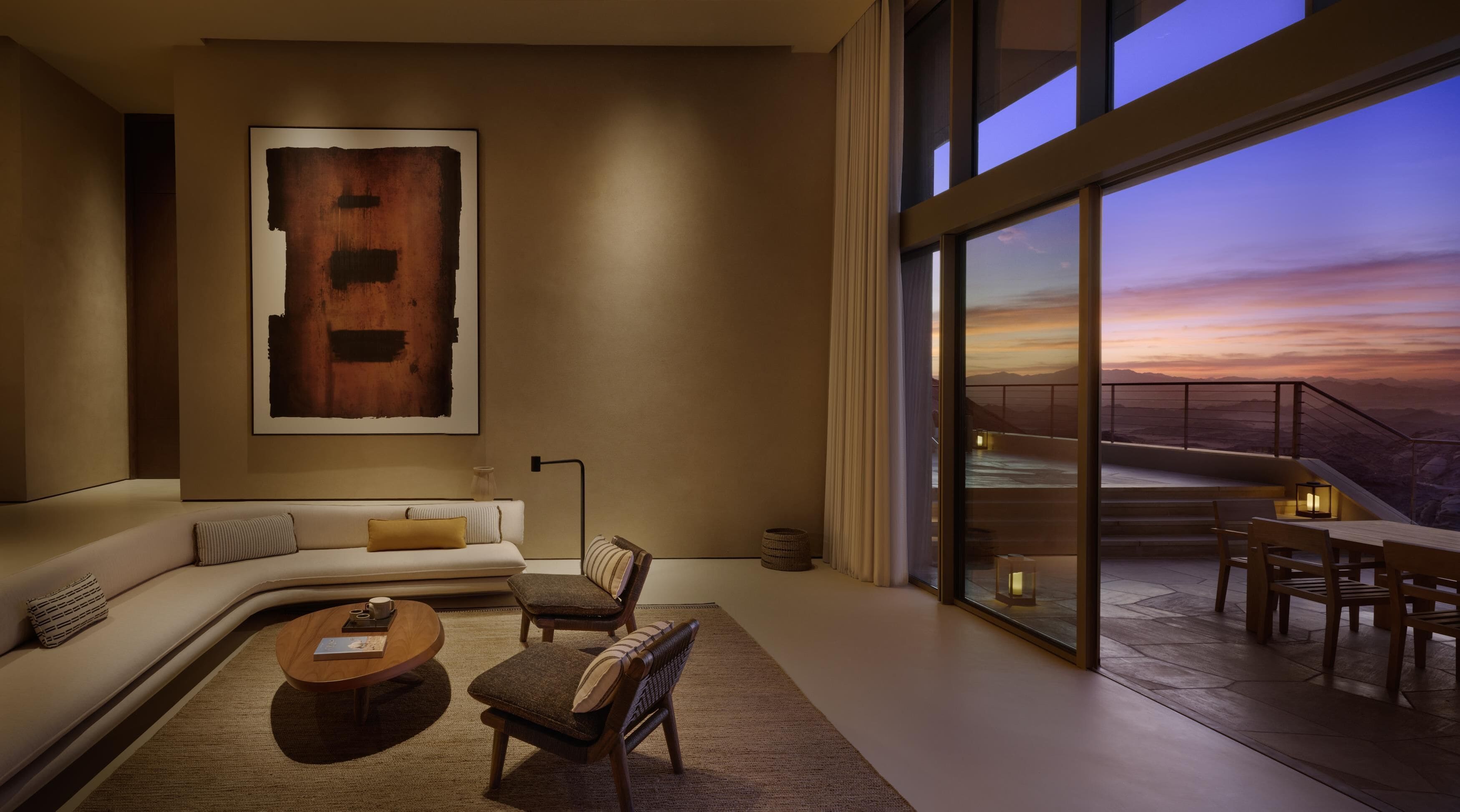 Villa, vista para o resort | Sala | Televisor LED de 65 polegadas com canais via satélite, livros 