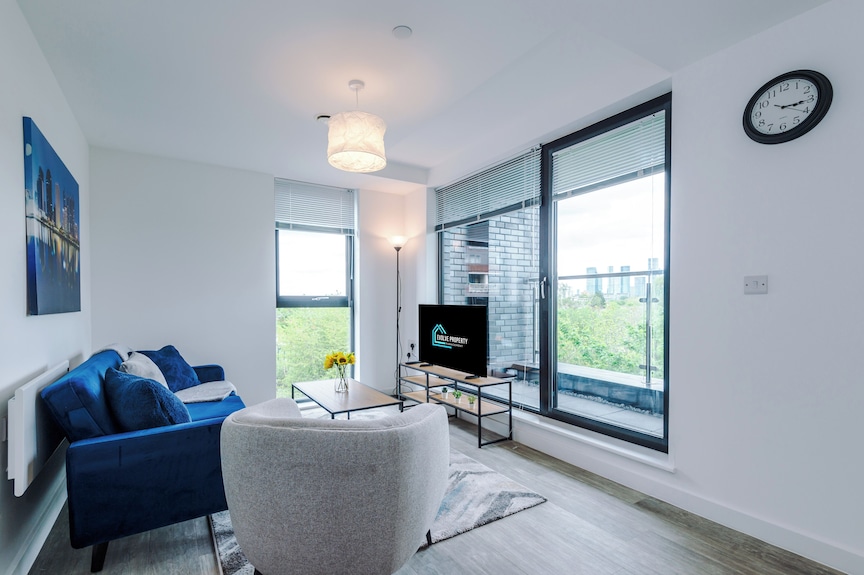 Modern Luxury Apartment In Old Trafford, Balcony, Sleeps 6 - Mánchester