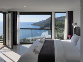 Quarto Panorâmico, em frente ao mar | Roupa de alta qualidade, quartos insonorizados, ferro/tábua de engomar 