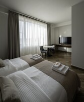 Quarto Twin Standard, vista para o jardim | Lençóis de algodão egípcio, roupa de alta qualidade