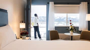 Quarto empresarial | Escrivaninha, espaço de trabalho para notebook, quartos à prova de som