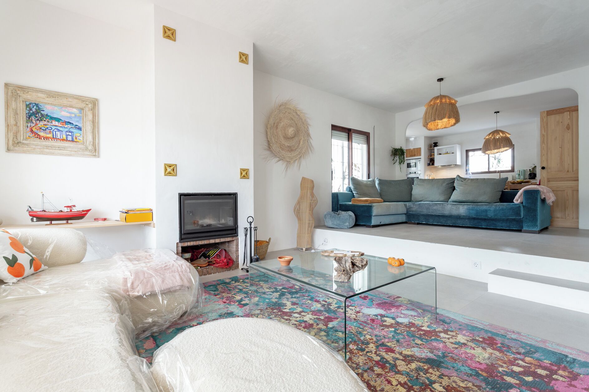 Villa Familiale Climatisée Style Ibiza Avec Piscine Privée  à 15 Mn De Sitges - Cunit