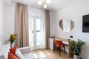 Quarto casal, vista parcial para o mar | Roupas de cama antialérgicas