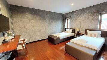 Quarto Twin Superior | Ferro/tábua de engomar, Wi-fi grátis, roupa de cama fornecida