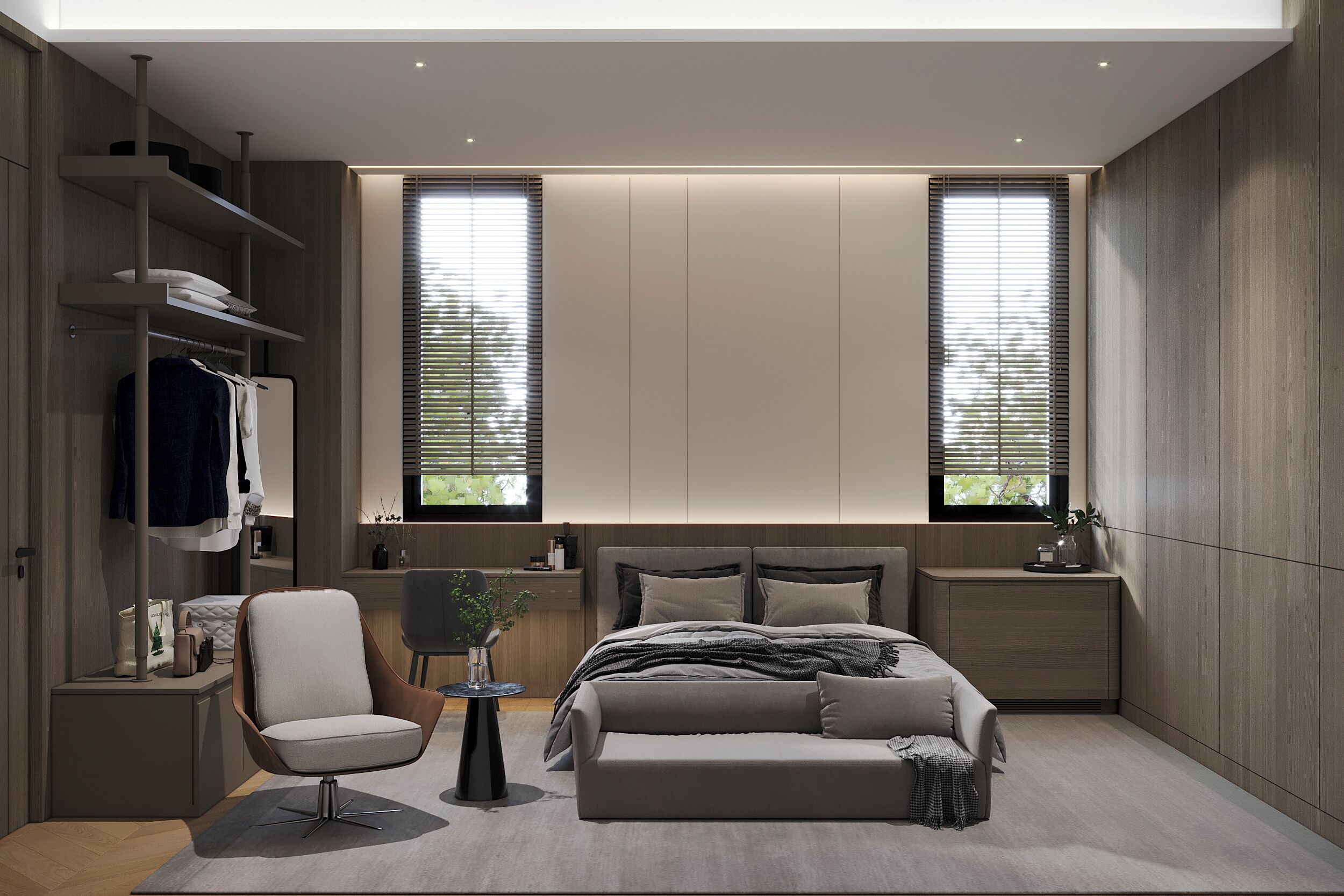 7 quartos, cofres nos quartos, espaço de trabalho para notebook