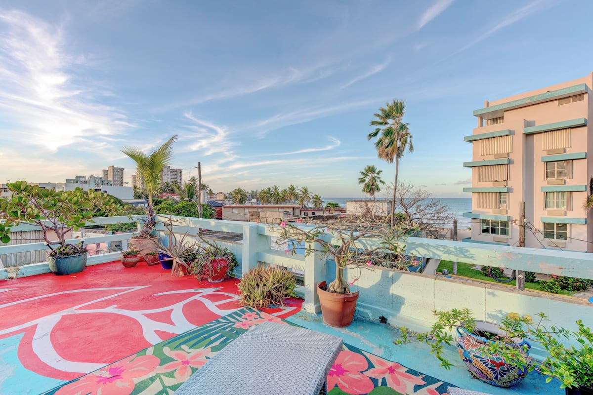 Apartamento Comfort, 4 quartos, cozinha, em frente ao mar | Terraço/pátio interior