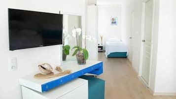 Quarto Familiar, vista para o mar | Roupa de alta qualidade, minibar, quartos insonorizados